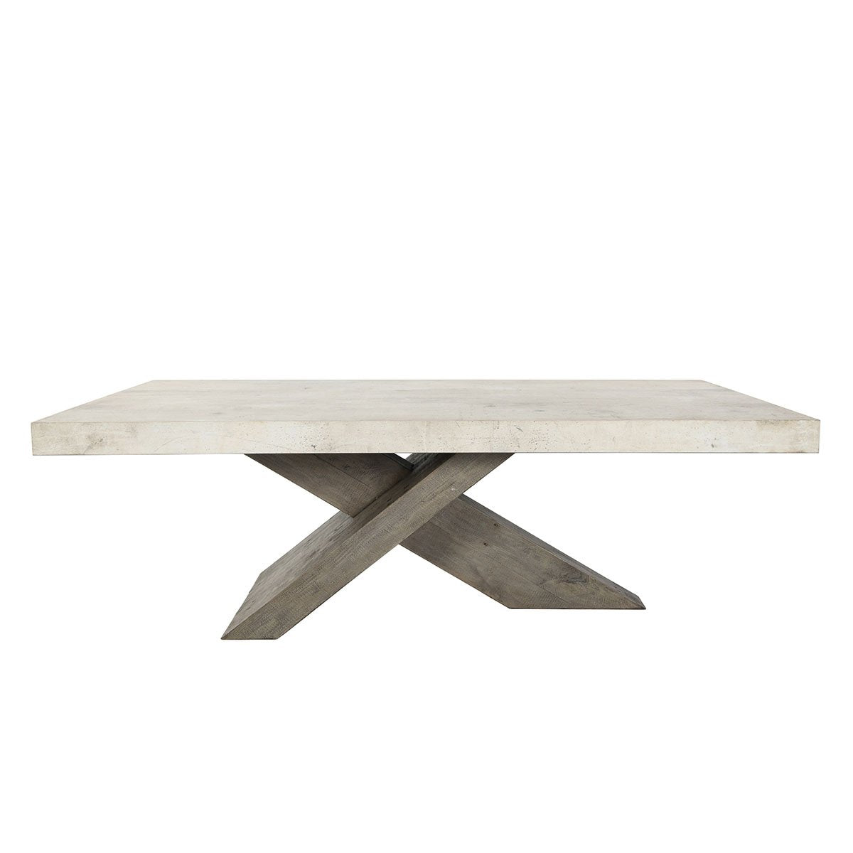 Durant Reclaimed Pine 54" Coffee Table Distressed Gray/Weathered | Be ...