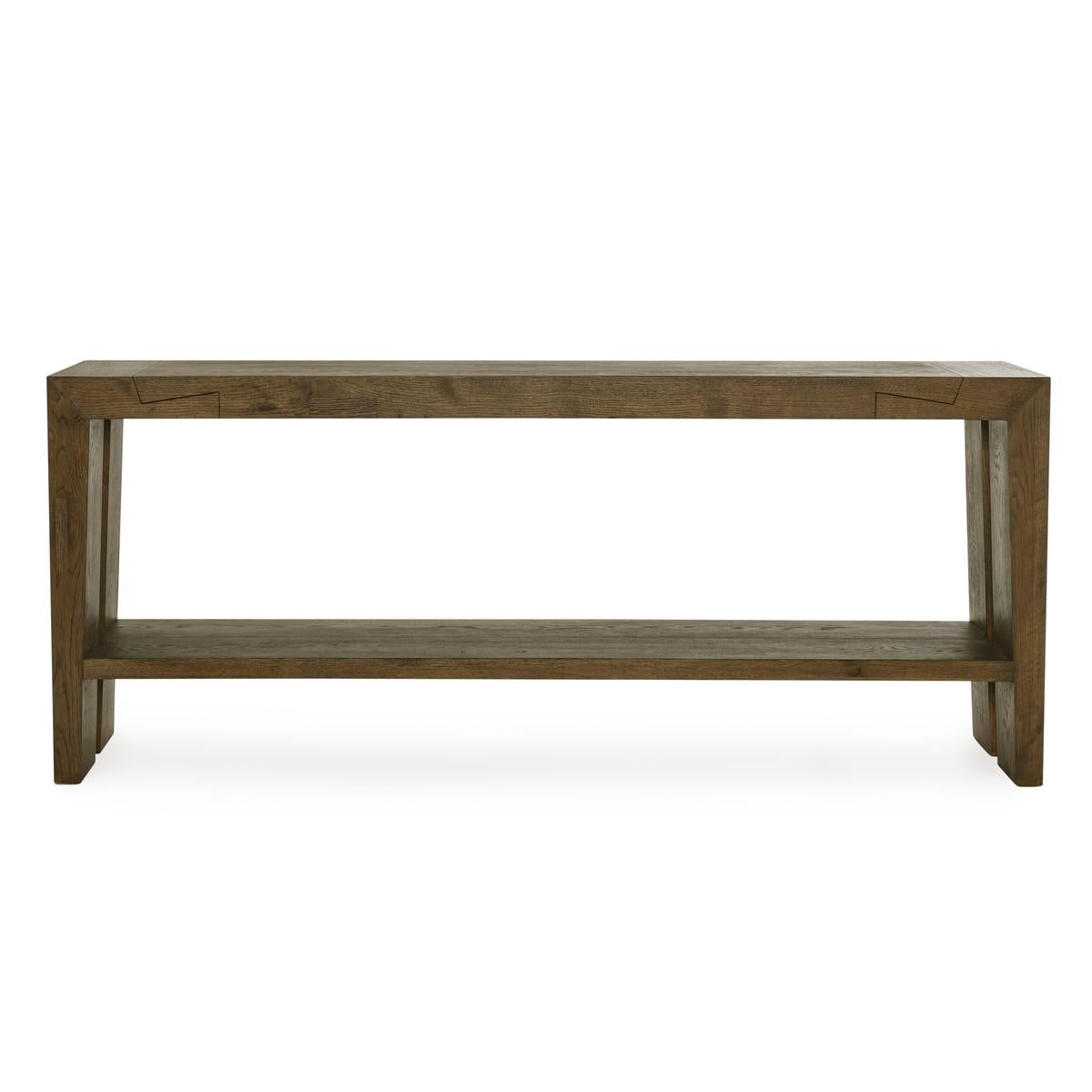 Troy Reclaimed Oak 72" Console Table Suede Brown | Be Bold Furniture